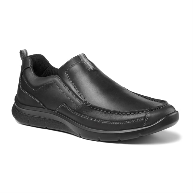Black | Men’s Classic Leather Slip-On Shoe | Boost Shoes | Hotter UK
