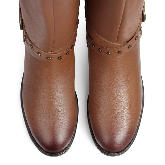 Tan | Women's Elasticated Tall Boots | Dana Boots | Hotter UK