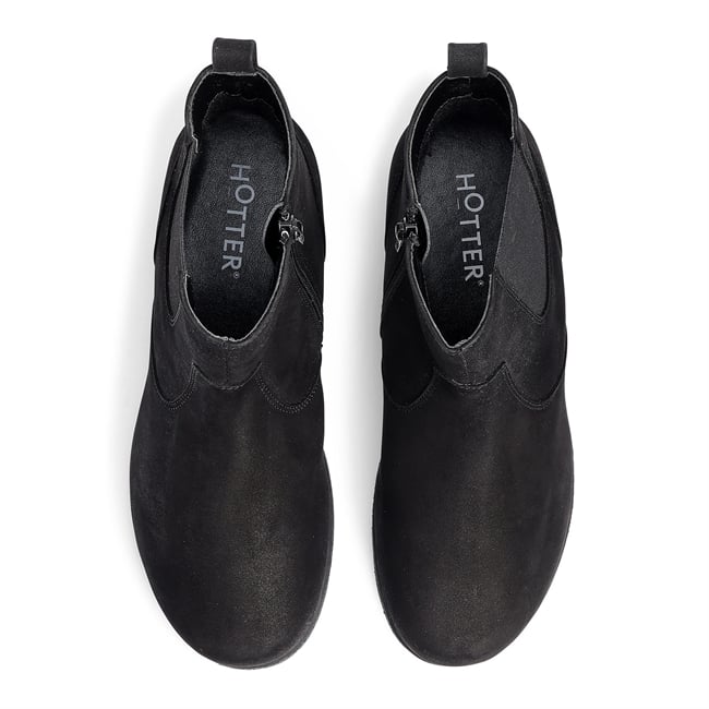 Black | Women's Flexible Boots | Exeter Boots | Hotter UK