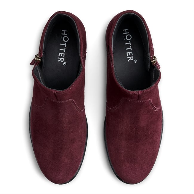 Maroon | Women’s Suede Ankle Boots | Ludlow Boots | Hotter UK