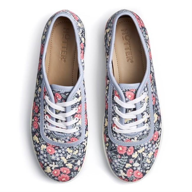 Navy Floral | Women’s Classic Cotton Canvas Shoe | Mabel Trainers ...