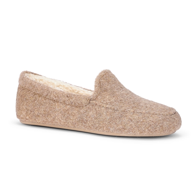 Oatmeal | Women's Fleece Lined Slippers | Recoup Slippers | Hotter US