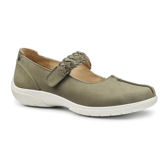 Khaki | Women’s Leather Mary Janes | Shake II Shoes | Hotter UK