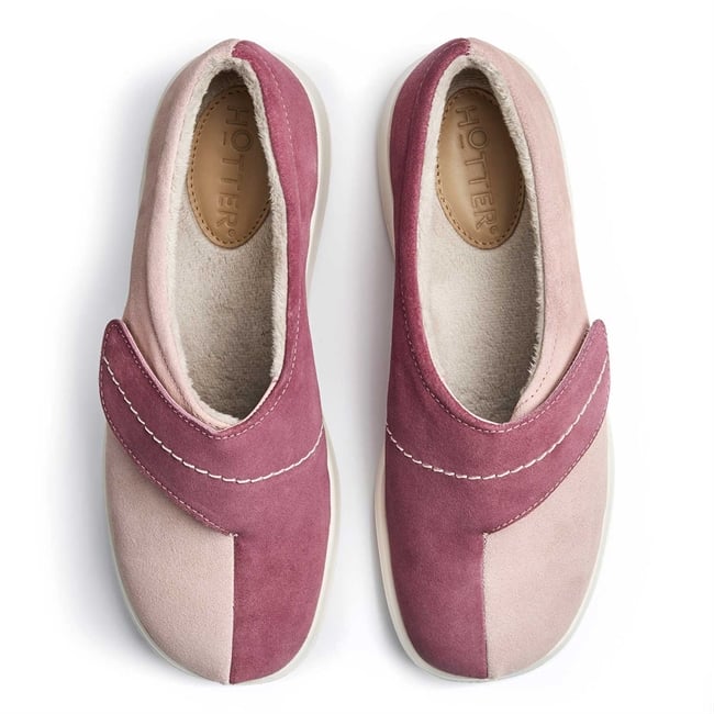 Dark Rose / Soft Pink | Women’s Classic Suede Slippers | Wrap Slippers ...