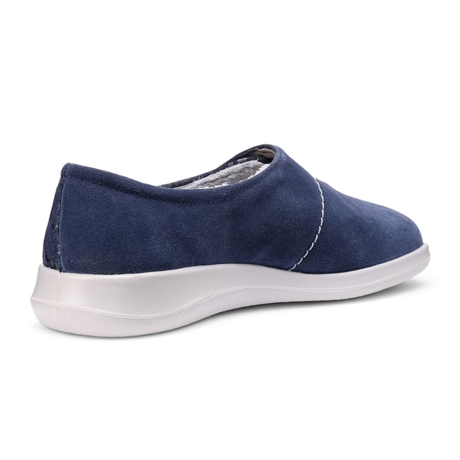 French Navy / Nightsky | Women’s Classic Suede Slippers | Wrap Slippers ...