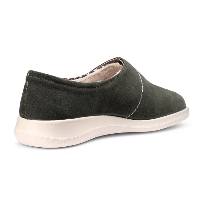 Forest Green Stars | Women’s Classic Suede Slippers | Wrap Slippers ...
