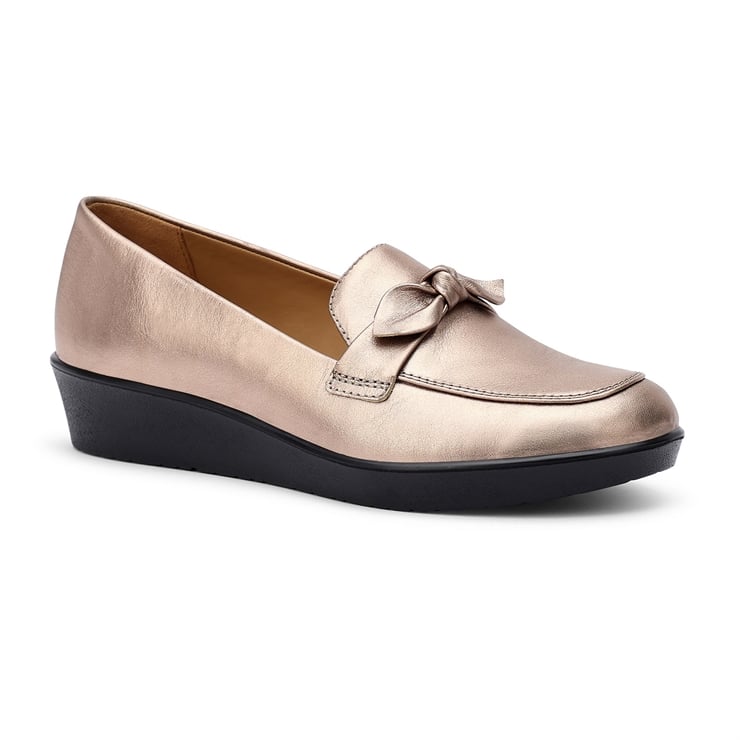Rose Gold | Women’s Smart Wedge Loafer | Amber Shoes | Hotter UK