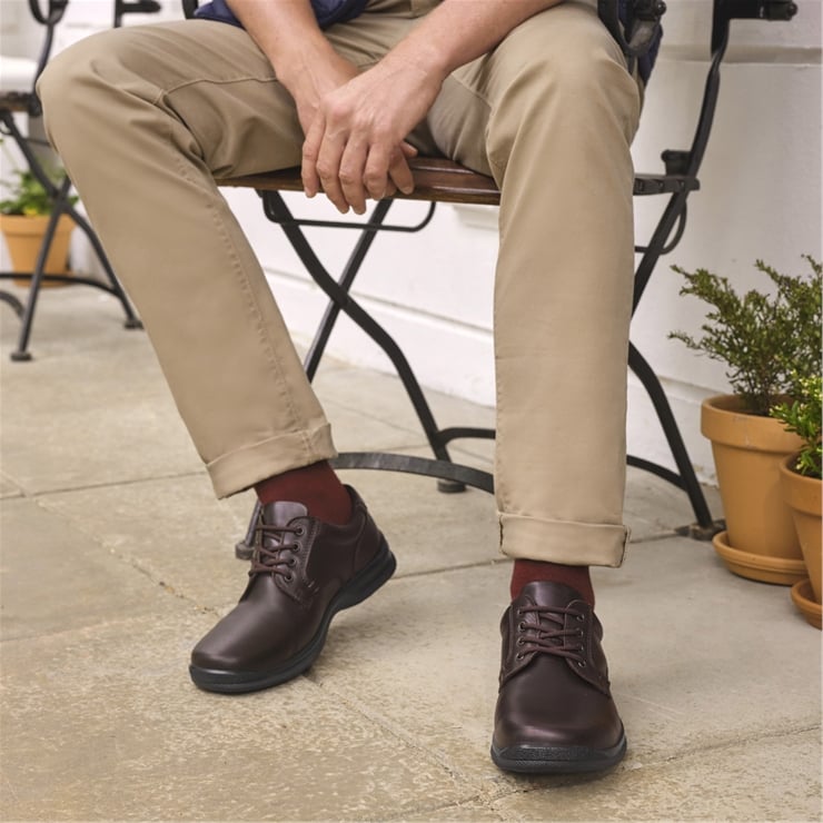 Dark Brown | Men’s Classic Leather Lace-Up Shoe | Burton II Shoes ...