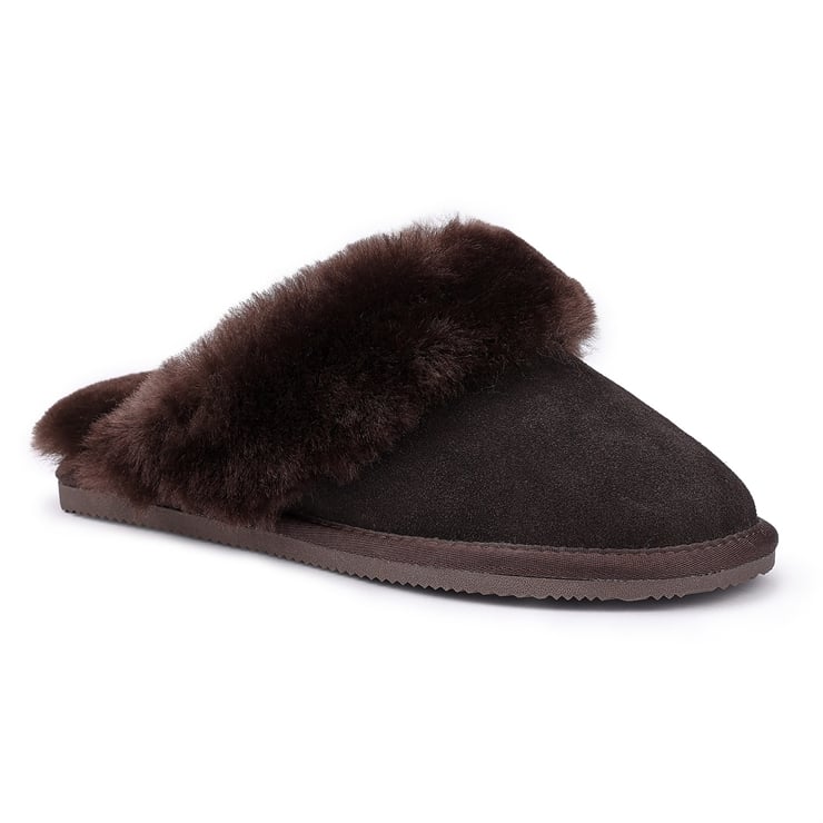 Chocolate | Women's Classic Suede Slippers | Candy Slippers | Hotter US
