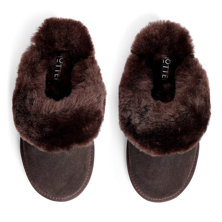 Chocolate | Women's Classic Suede Slippers | Candy Slippers | Hotter US