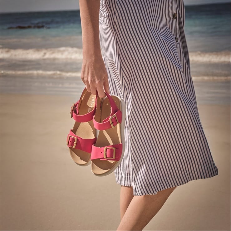 Sunset Coral | Women's Buckle Sandals | Corfu Sandals | Hotter UK