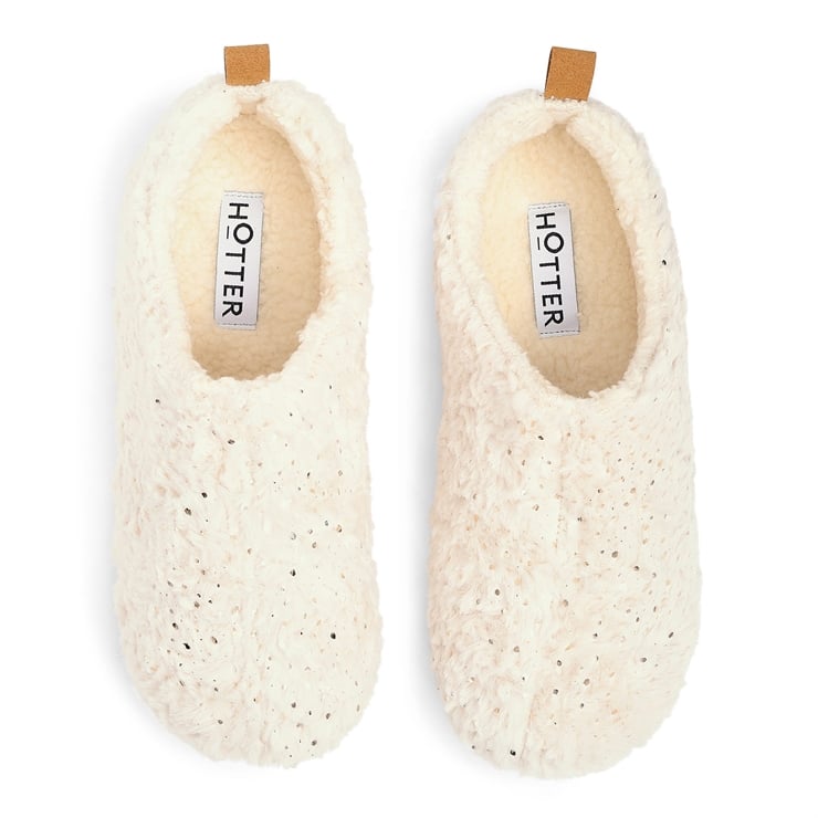 Cream Fleck | Women's Faux Fur Slippers | Cosy Slippers | Hotter US