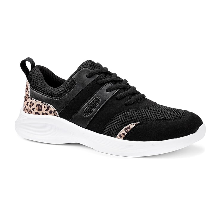 Black / Leopard | Women's Adjustable Trainers | Dare Trainers | Hotter UK