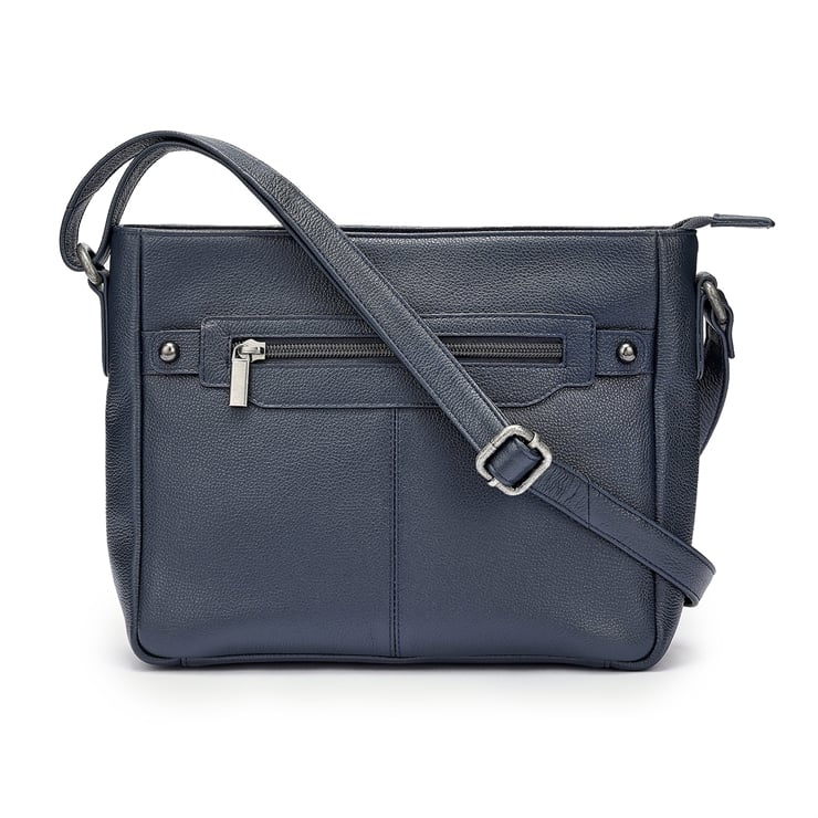 Navy | Women's Classic Leather Handbag | Elsie II Bag | Hotter UK