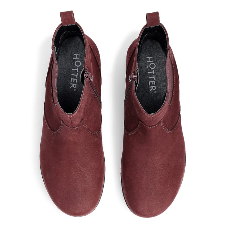 Dark Cherry | Women's Flexible Boots | Exeter Boots | Hotter UK