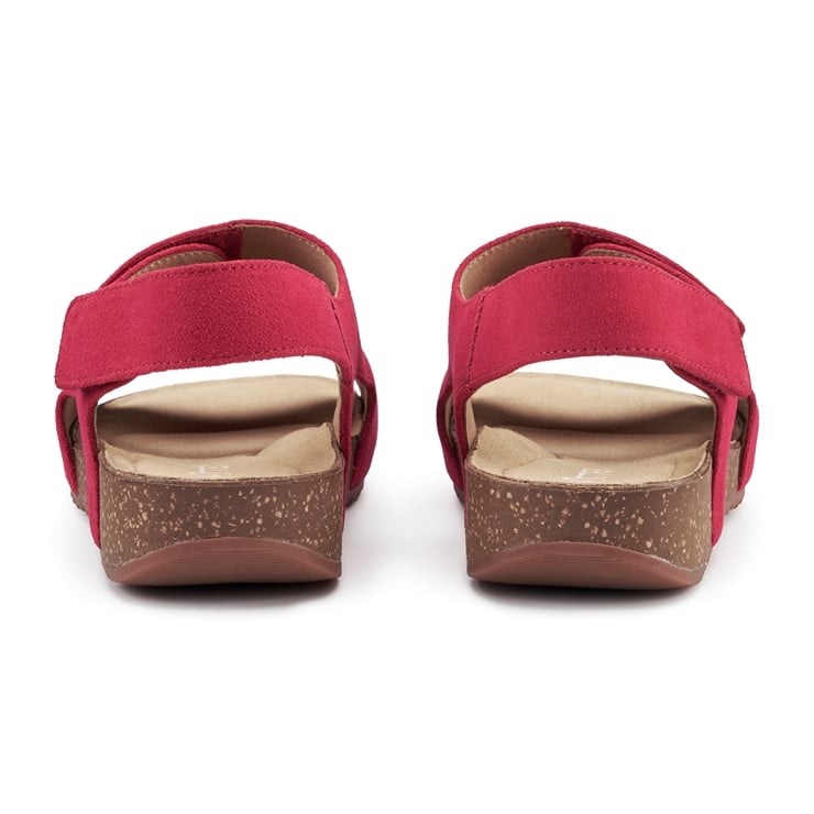 Pink | Women’s Suede Sandals With Cork Sole | Explore Sandals | Hotter UK