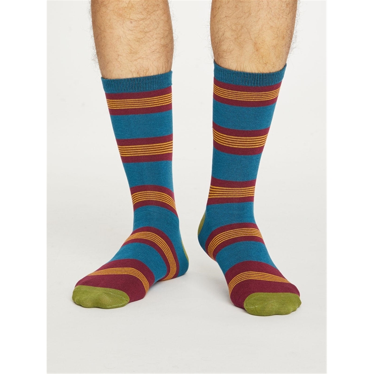 Bilberry | Jesper Stripe Socks | Hotter UK