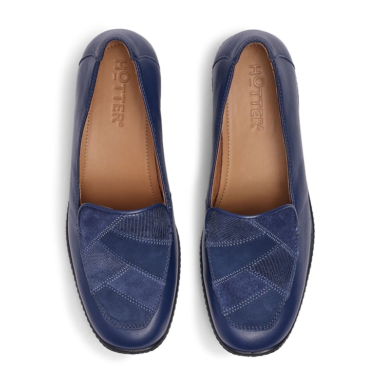 French Navy | Women’s Wedge Loafer | Faith II Shoes | Hotter UK