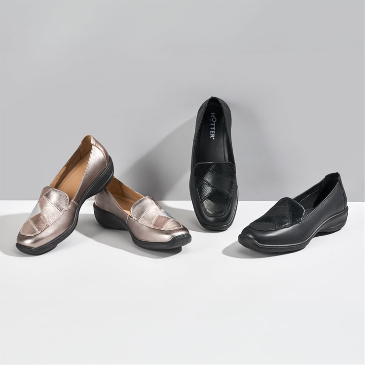 Navy | Women’s Wedge Loafer | Faith II Shoes | Hotter US