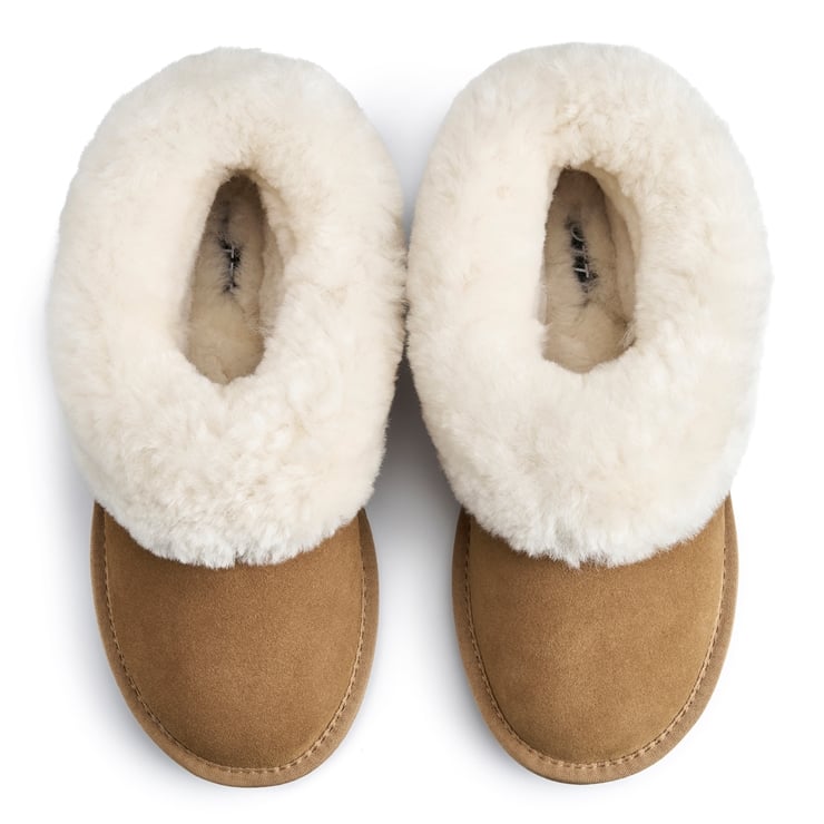 Chestnut | Women's Cosy Slipper Boots | Hug Slippers | Hotter UK