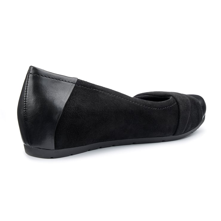 Black | Women's Suede Ballerina Pumps | Jay Shoes | Hotter UK