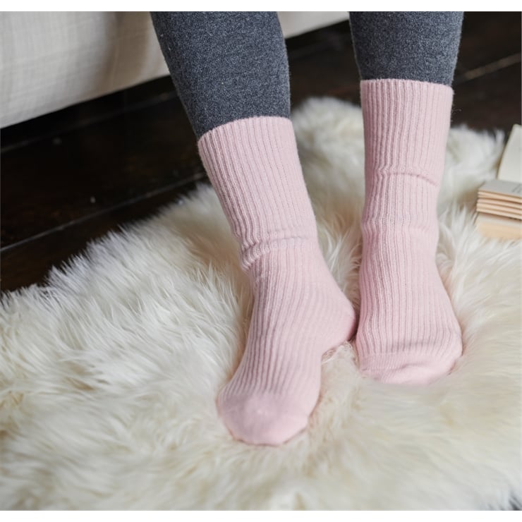 Blush | Cashmere & Merino Socks | Hotter UK