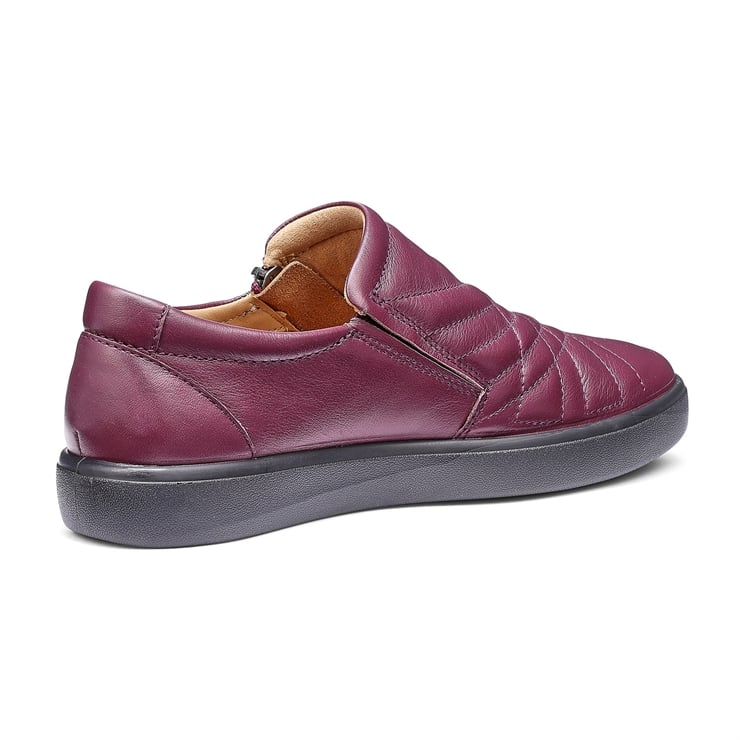 Dark Cherry | Women’s Quilted Slip-on Trainer | Poppy Trainers | Hotter UK