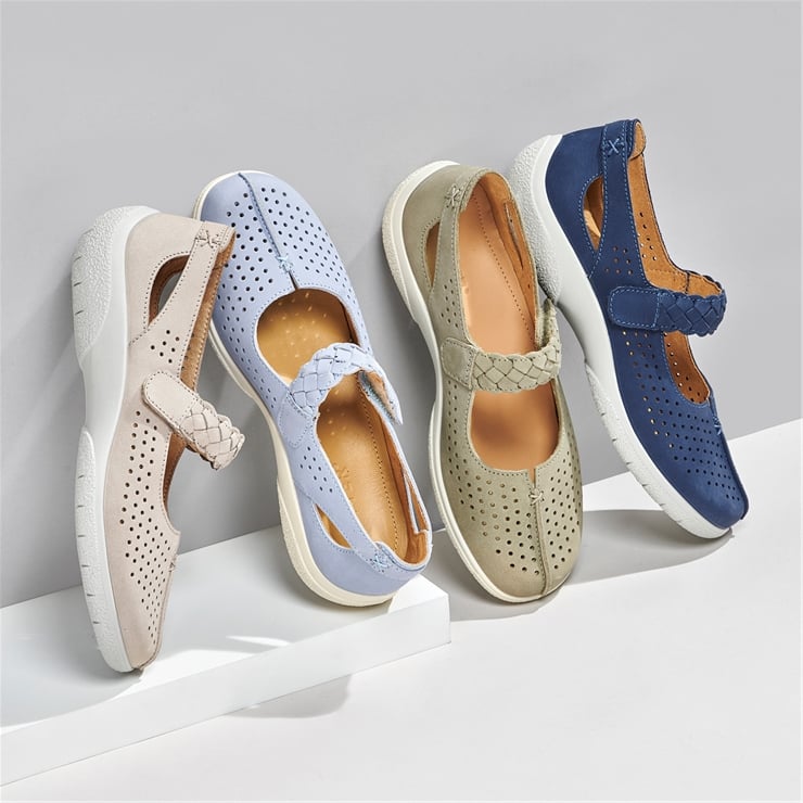 Soft Blue | Women’s Leather Summer Mary Jane Shoe | Quake II Shoes ...