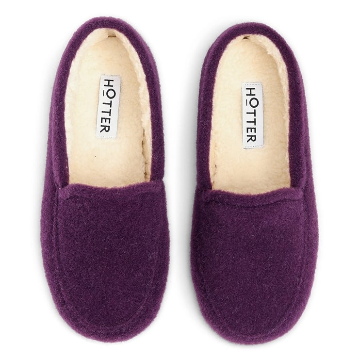Dark Cherry | Women's Fleece Lined Slippers | Recoup Slippers | Hotter UK