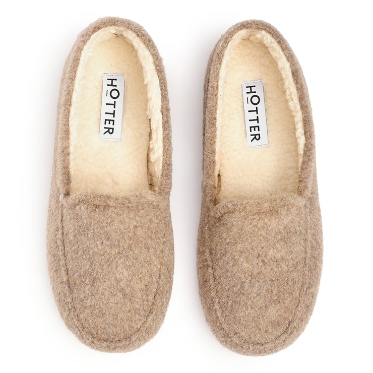 Oatmeal | Women's Fleece Lined Slippers | Recoup Slippers | Hotter US