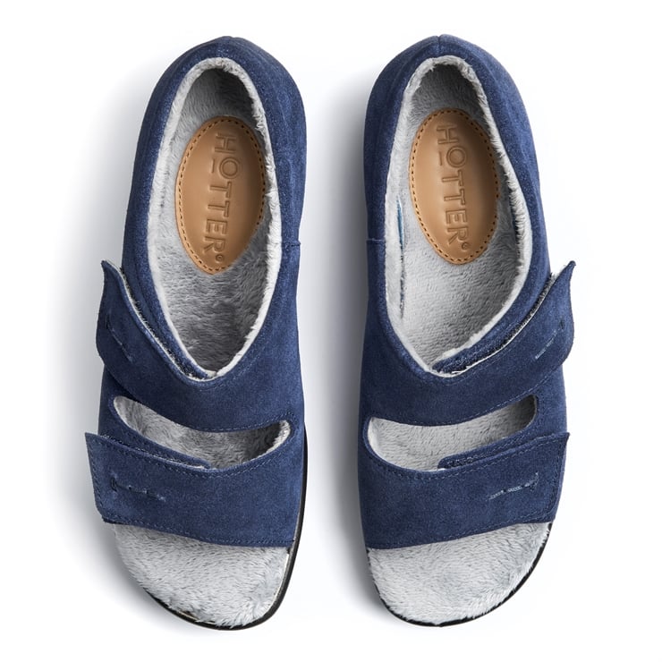 French Navy | Women's Adjustable Slippers | Siesta Slippers | Hotter US