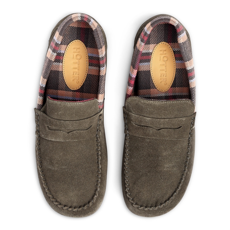 Forest Green | Men's Loafer Slippers | Solace Slippers | Hotter UK