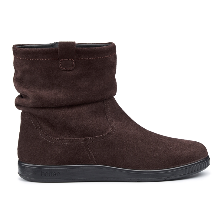 Chocolate | Women’s Ankle Boot With Inside Zip | Sprite Boots | Hotter US