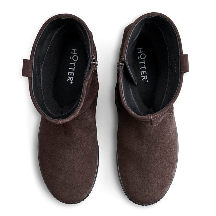 Chocolate | Women’s Ankle Boot With Inside Zip | Sprite Boots | Hotter US