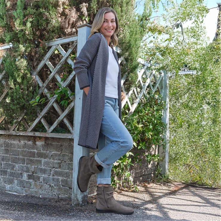 Smokey Grey | Women’s Ankle Boot With Inside Zip | Sprite Boots | Hotter UK