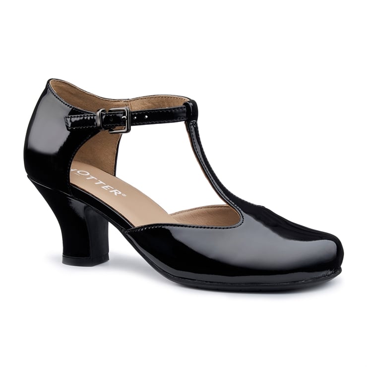 Black | Women's T-Bar Heels | Tempo Heels | Hotter UK