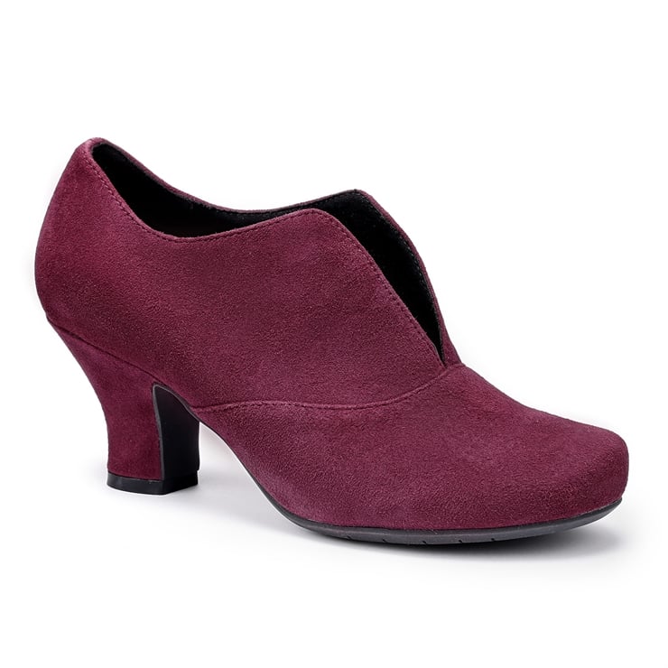 Maroon | Women's Chic Suede Heel | Waltz Heels | Hotter UK