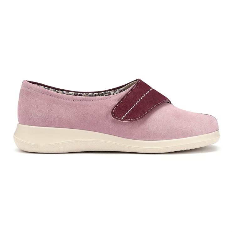 Dark Cherry / Lavender | Women’s Classic Suede Slippers | Wrap Slippers ...