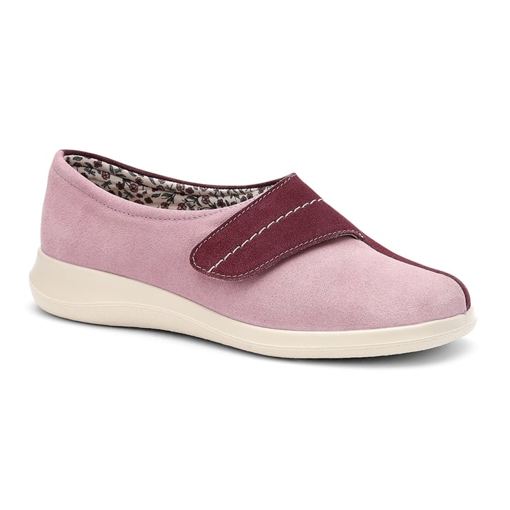 Dark Cherry / Lavender | Women’s Classic Suede Slippers | Wrap Slippers ...