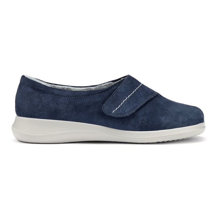 French Navy | Women’s Classic Suede Slippers | Wrap Slippers | Hotter UK