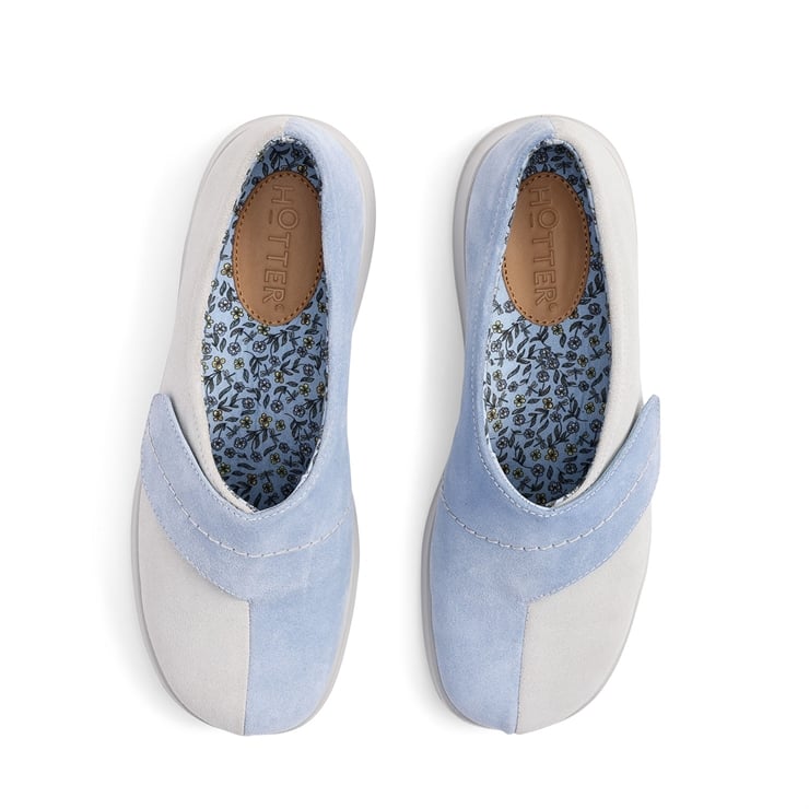 Soft Blue / Soft Grey | Women’s Classic Suede Slippers | Wrap Slippers ...