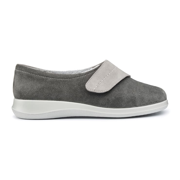 Smokey Grey / Flint Grey | Women’s Classic Suede Slippers | Wrap ...