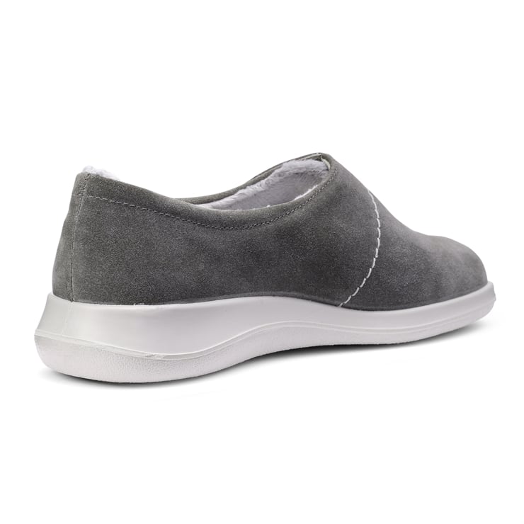Smokey Grey | Women’s Classic Suede Slippers | Wrap Slippers | Hotter UK