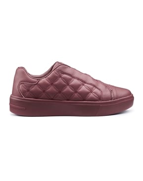 Maroon | Women's Quilted Leather Shoes | Calla Trainers | Hotter UK