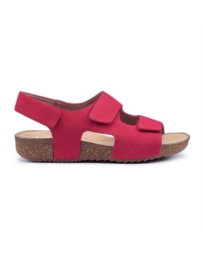 Pink | Women’s Suede Sandals With Cork Sole | Explore Sandals | Hotter UK
