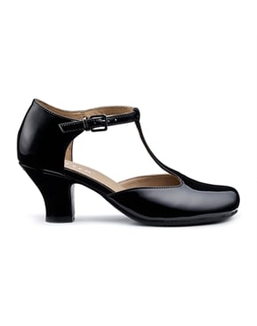 Black | Women's T-Bar Heels | Tempo Heels | Hotter US