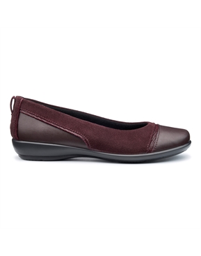 Wine | Women's ballet pump | Wren Shoes | Hotter UK