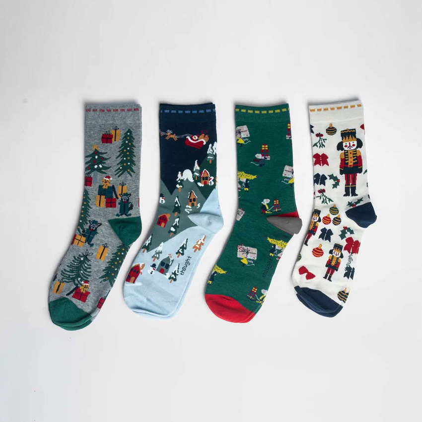 Multi | Eleodora Christmas Socks | Hotter UK