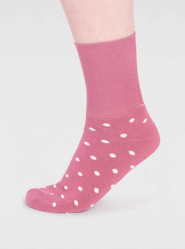 Dusty Rose | AMARAS | Amara Organic Cotton Spot Walker Socks | Hotter UK