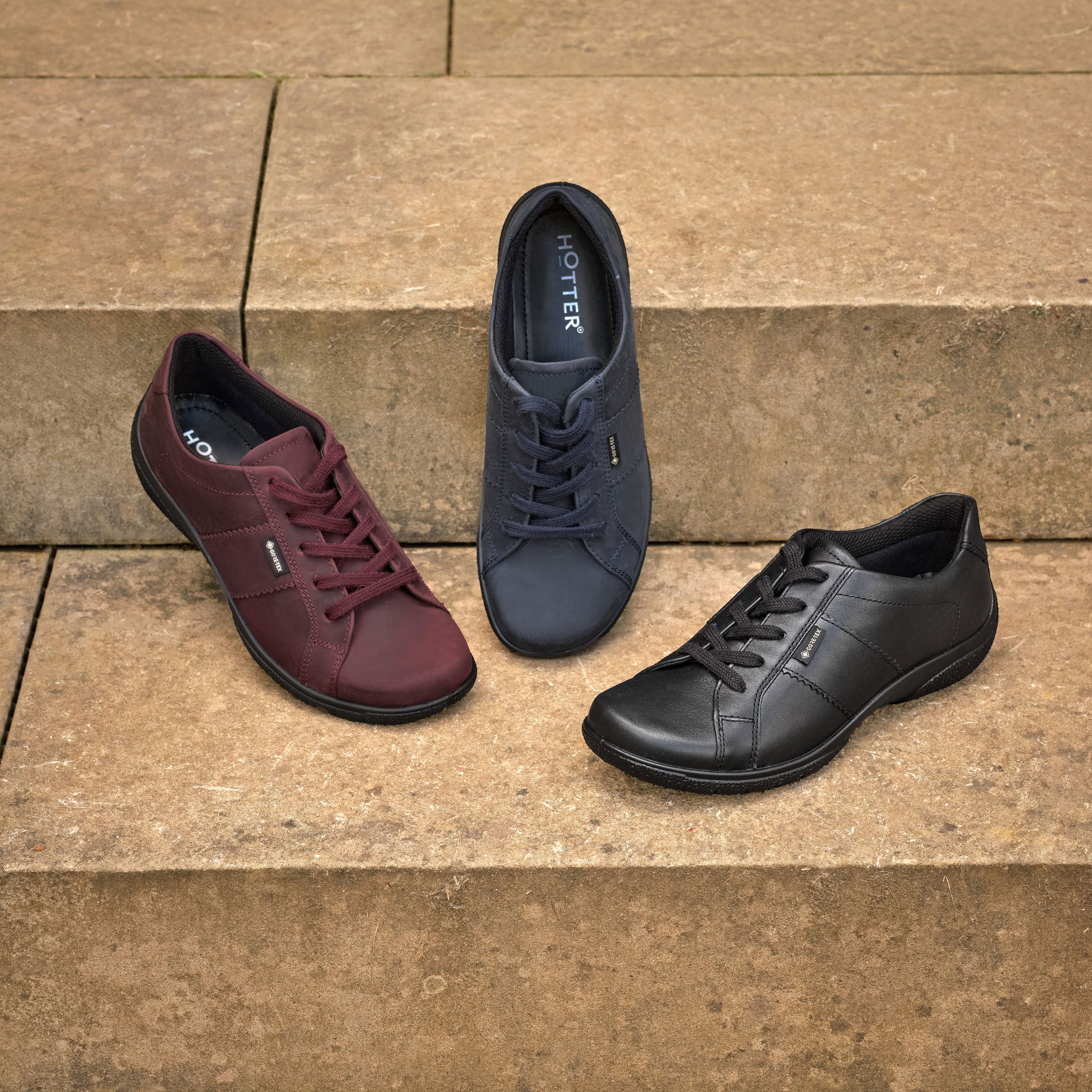 Navy | Women's Breathable Waterproof Shoes | Hue GTX Shoes | Hotter US